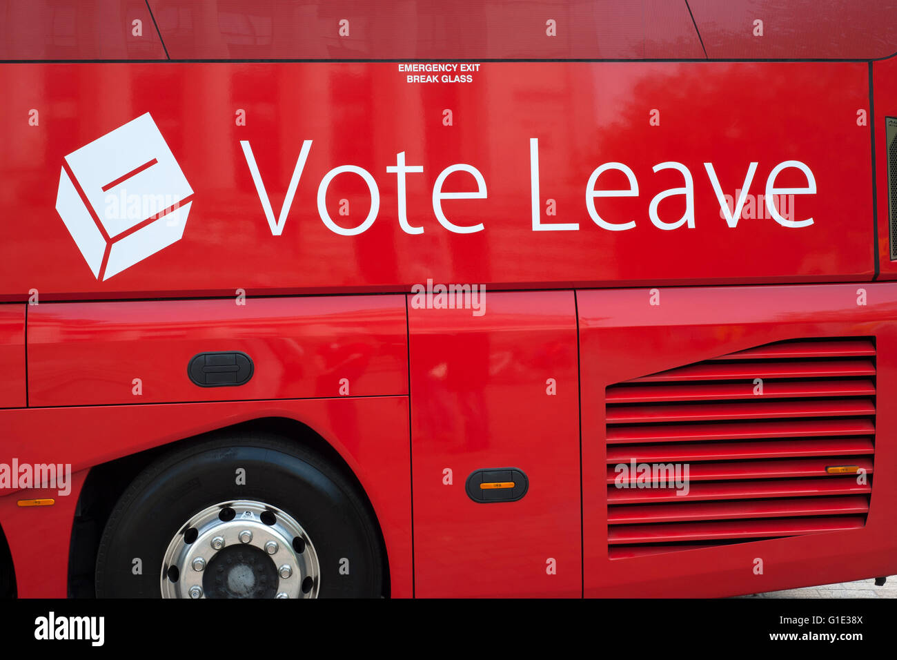 the brexit battle bus in guildhall square portsmouth england uk Stock ...