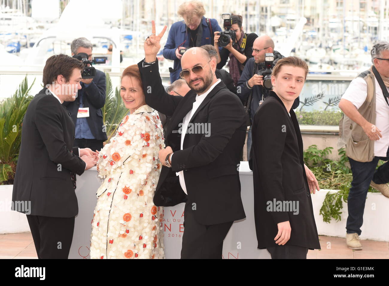 (L-R) Russian actor Petr Skvortsov, Russian actress Victoria Isakova ...