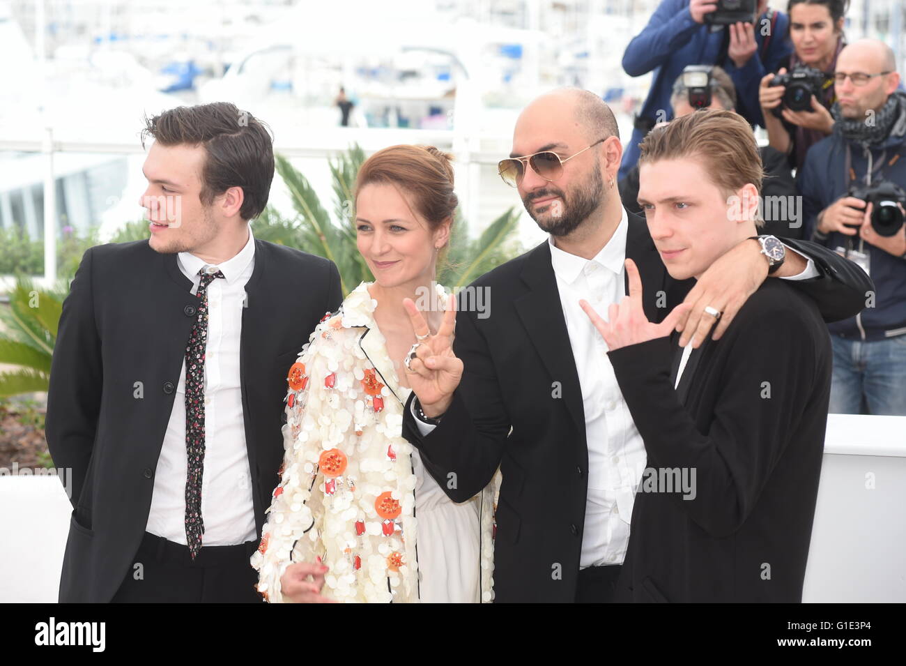 (L-R) Russian actor Petr Skvortsov, Russian actress Victoria Isakova ...