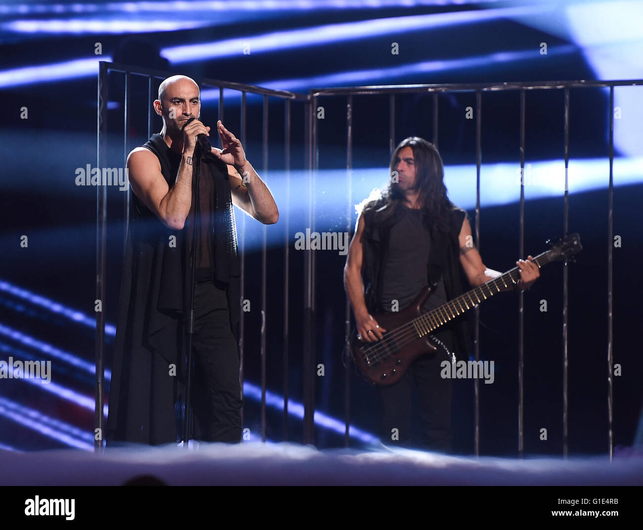 Stockholm, Sweden. 13th May, 2016. The band "Minus One" representing ...