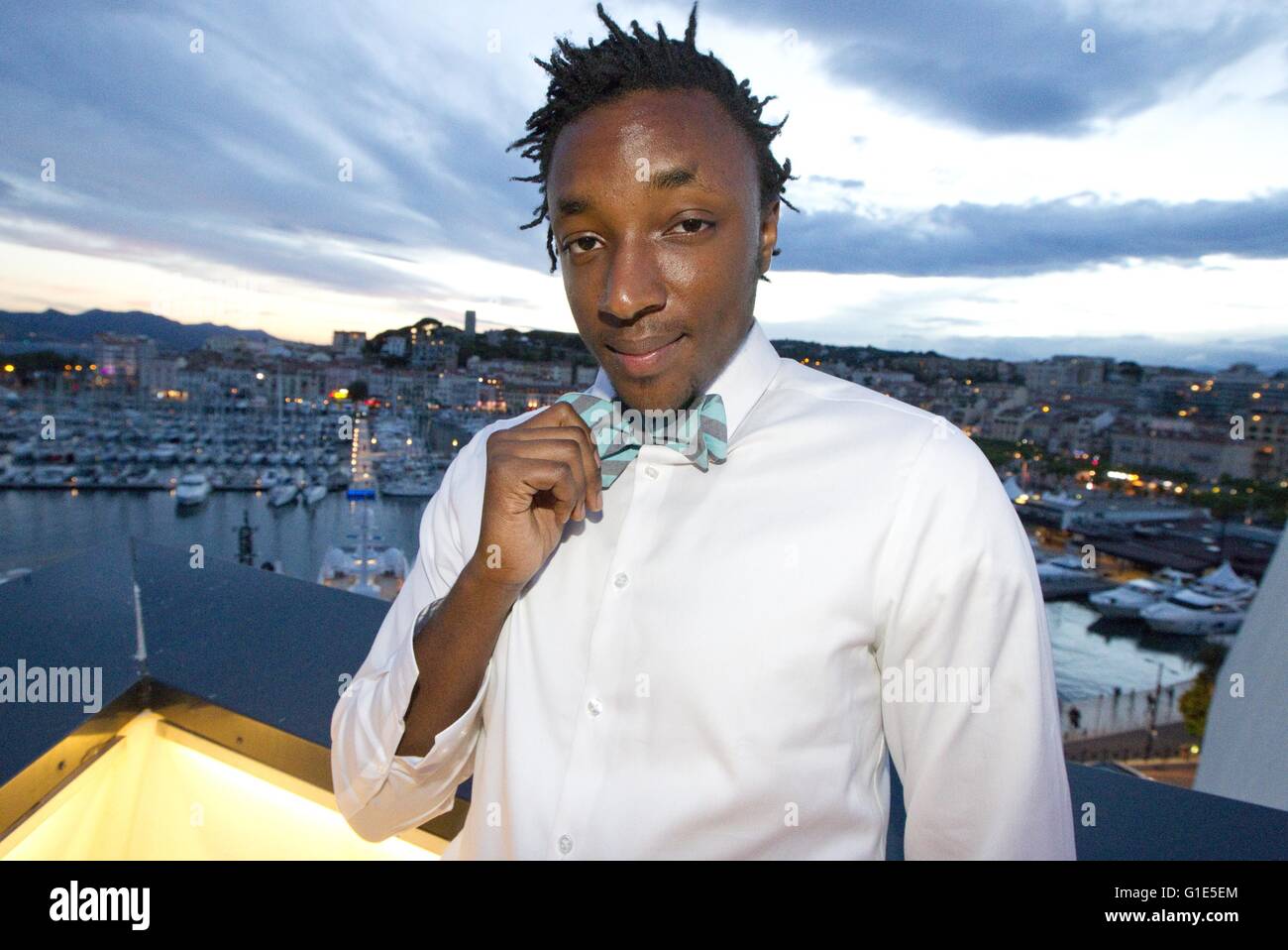 Cannes, France - May 12, 2016: Actor Rael Thigpen at Mouton Cadet Wine ...