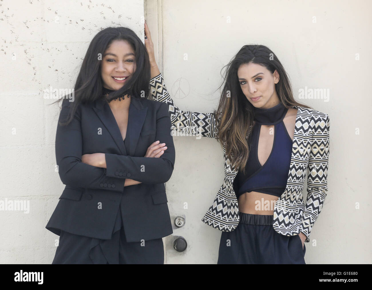 Los Angeles, California, USA. 27th Apr, 2016. Ashley Simmons, left, and ...