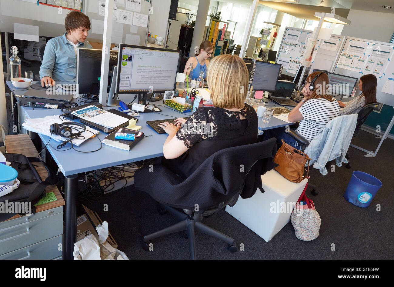 Hamburg, Germany. 10th May, 2016. Employees of the internet company ...