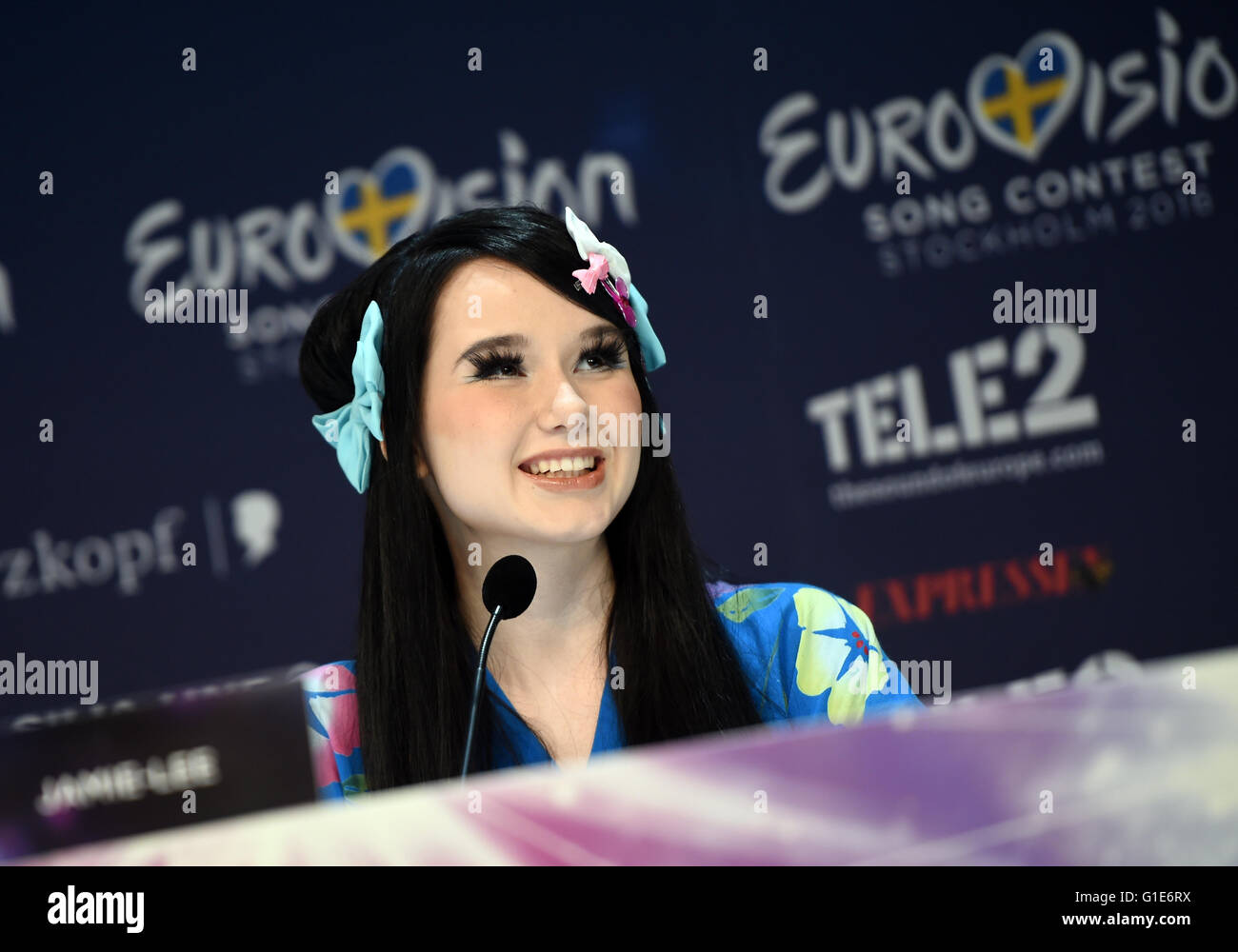 Stockholm, Sweden. 13th May, 2016. Singer Jamie-Lee Kriewitz ...