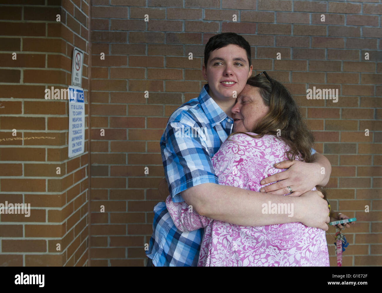 Blue Ridge, Georgia, USA. 12th May, 2016. XAVIER EATON, a transgender ...