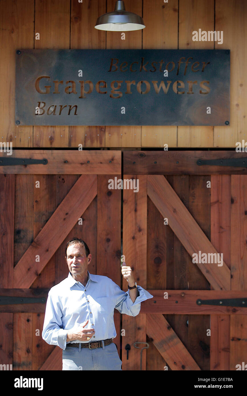 Napa, CA, USA. 12th May, 2016. Andy Beckstoffer welcomes guests to the ...