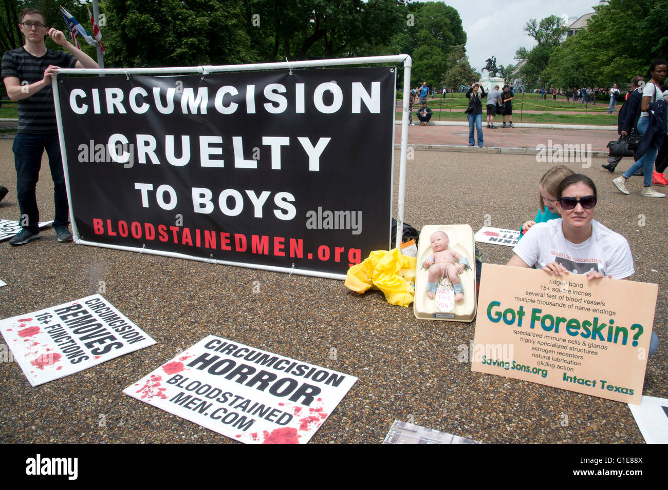 Washington DC, USA. 13th May, 2016. Bloodstained Men and their friends ...
