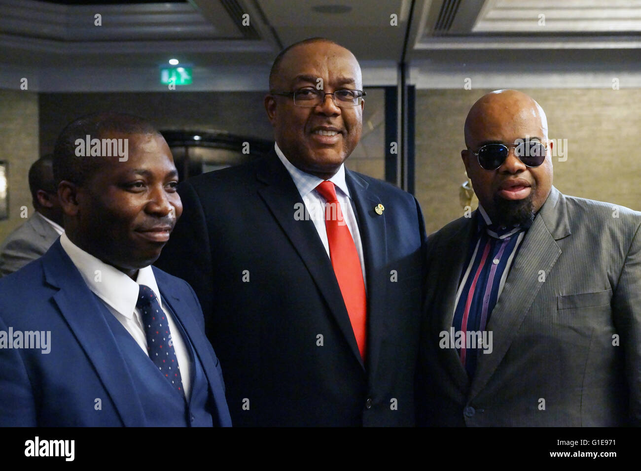 London, England. 13 May 2016. (Centre) Professor Victor Emmanuel Smith ...