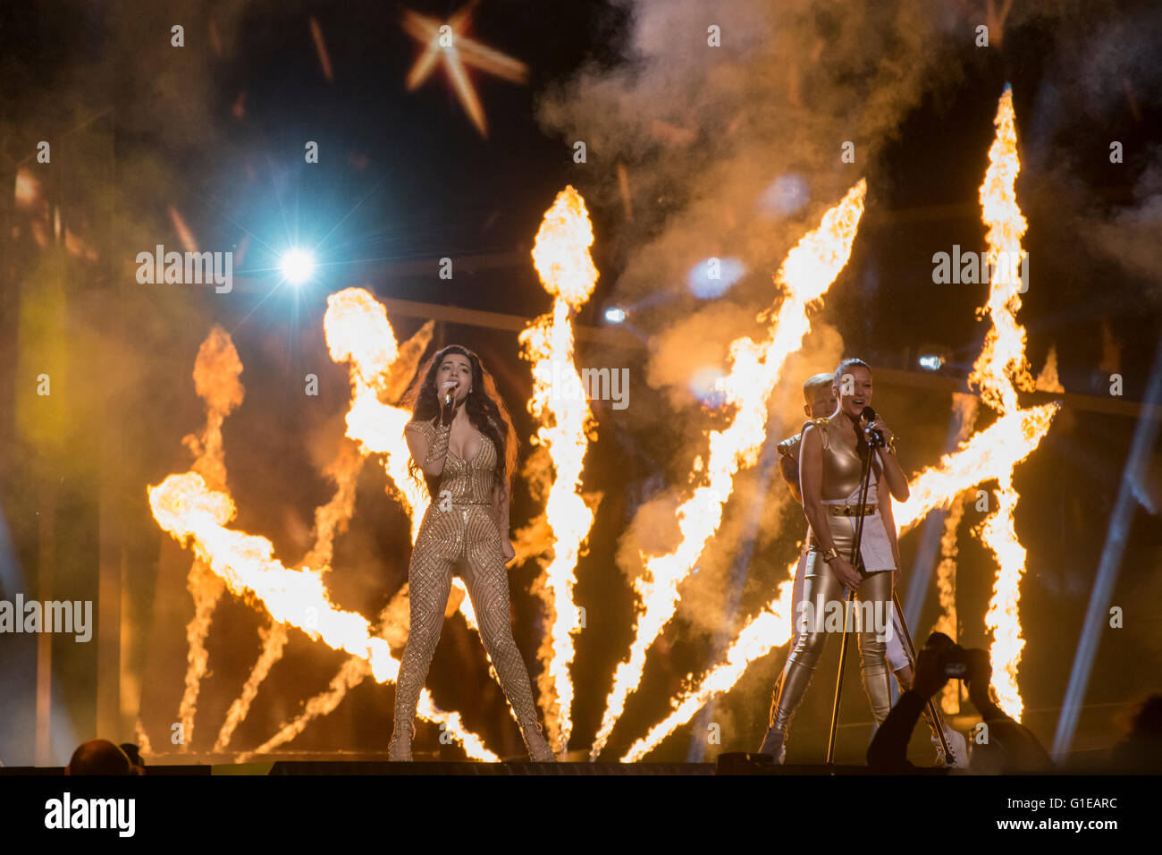 Stockholm, Sweden. 13th May, 2016. Rehearsal for Grand Final of 61st ...
