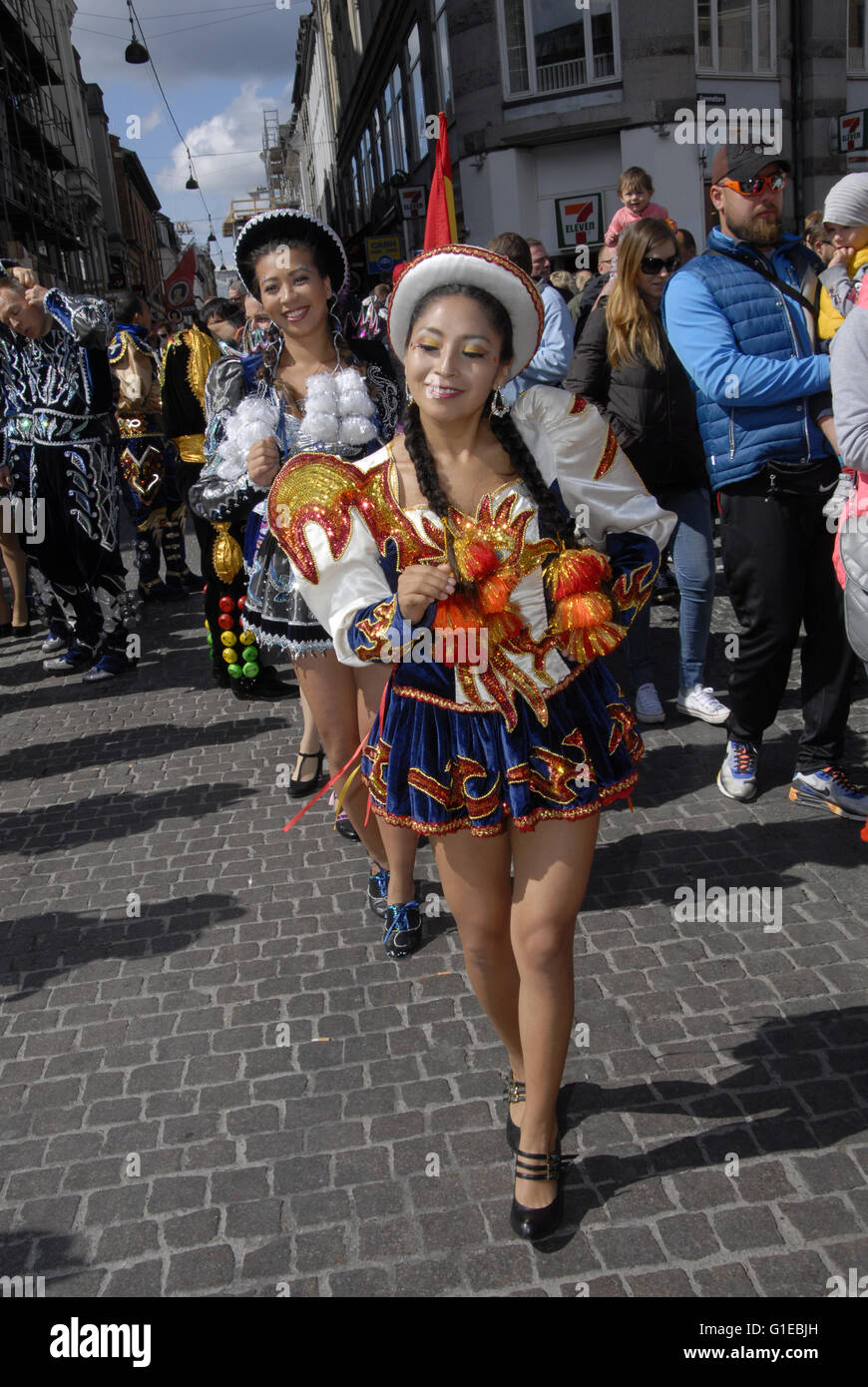 Copenhagen, Denmark. 14th May, 2016. Various dance groups participate ...