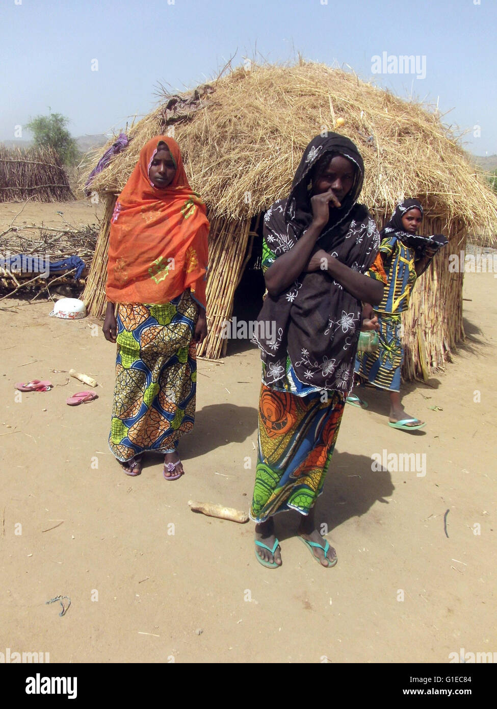 15 years old Aisha (L) from Nigeria at the Minawao refugee camp in ...