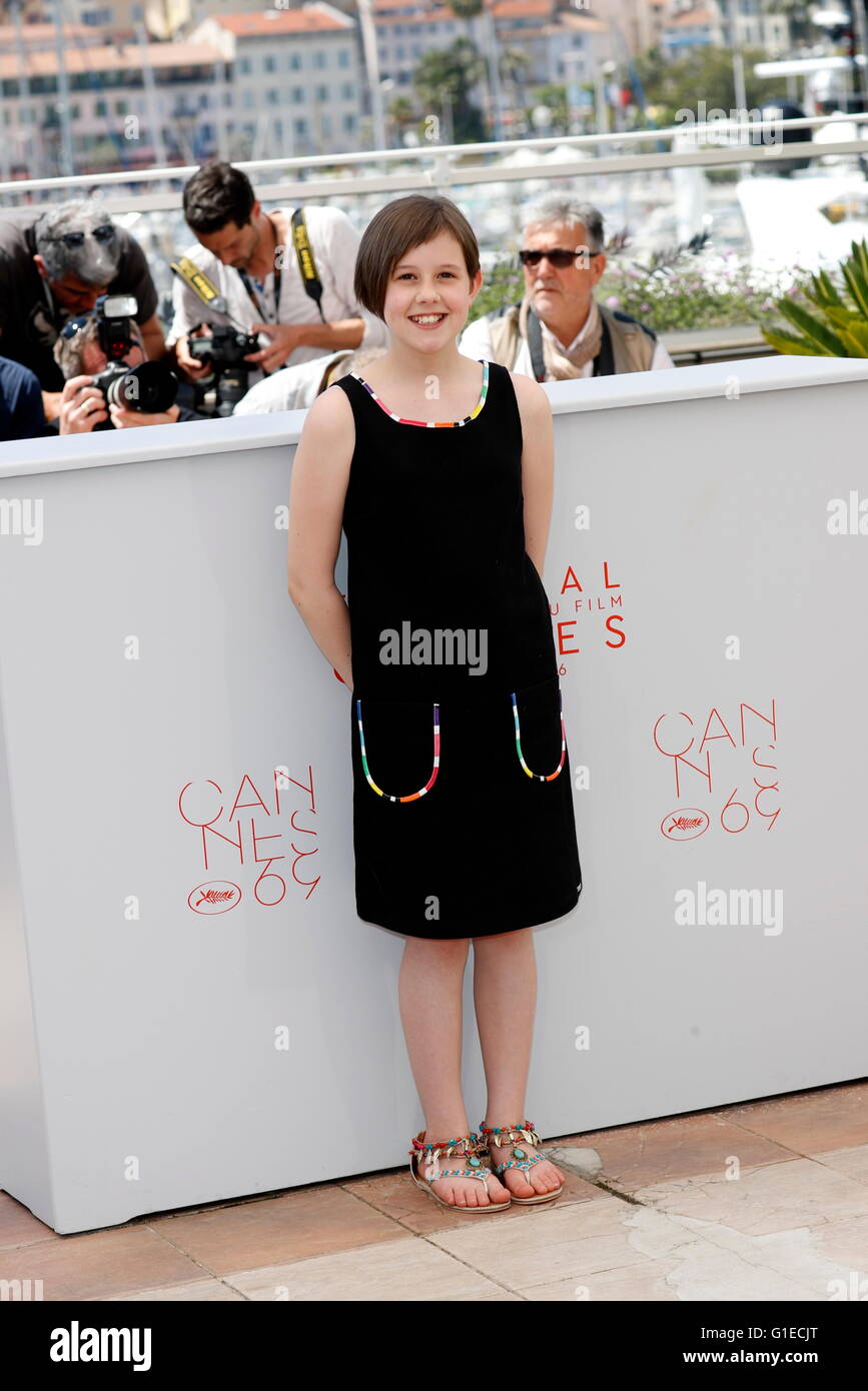 Cannes, France. 14th May, 2016. Actress Ruby Barnhill attends the ...