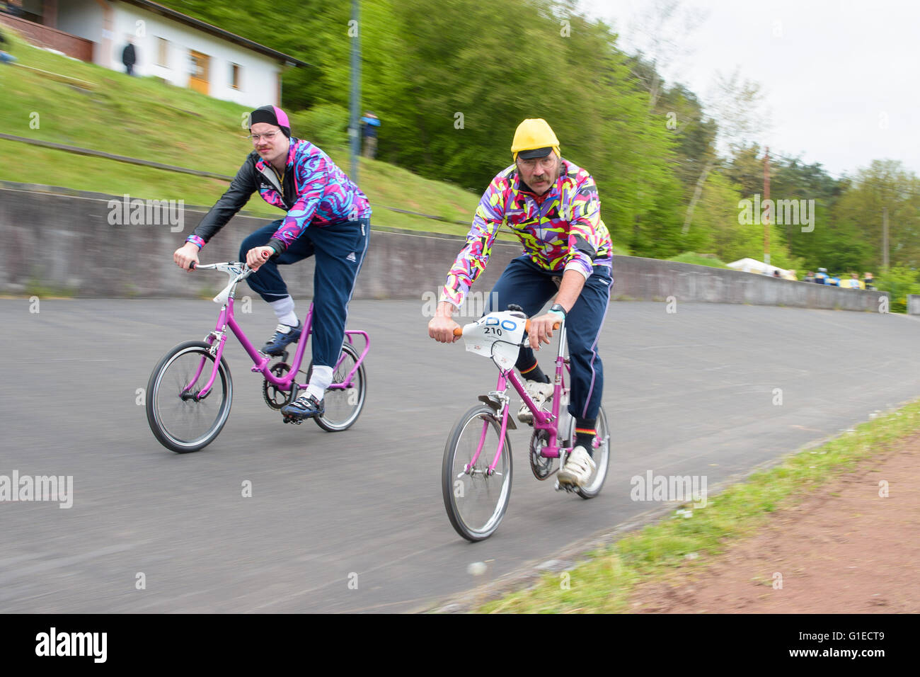 Members of the team 'Klappolskis' warming up before the start at the ...