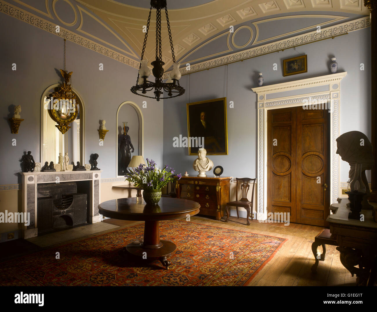 Cairness House, Fraserburgh, Aberdeenshire, Scotland. Traditional room ...
