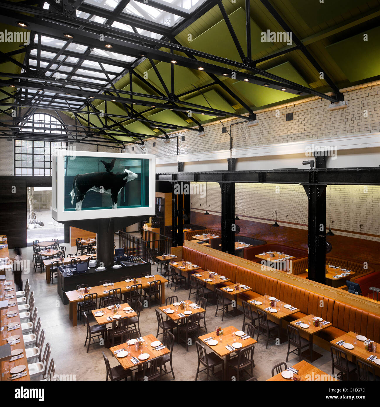 The Tramshed Restaurant in Shoreditch for Mark Hix. Sculpture by Damian ...