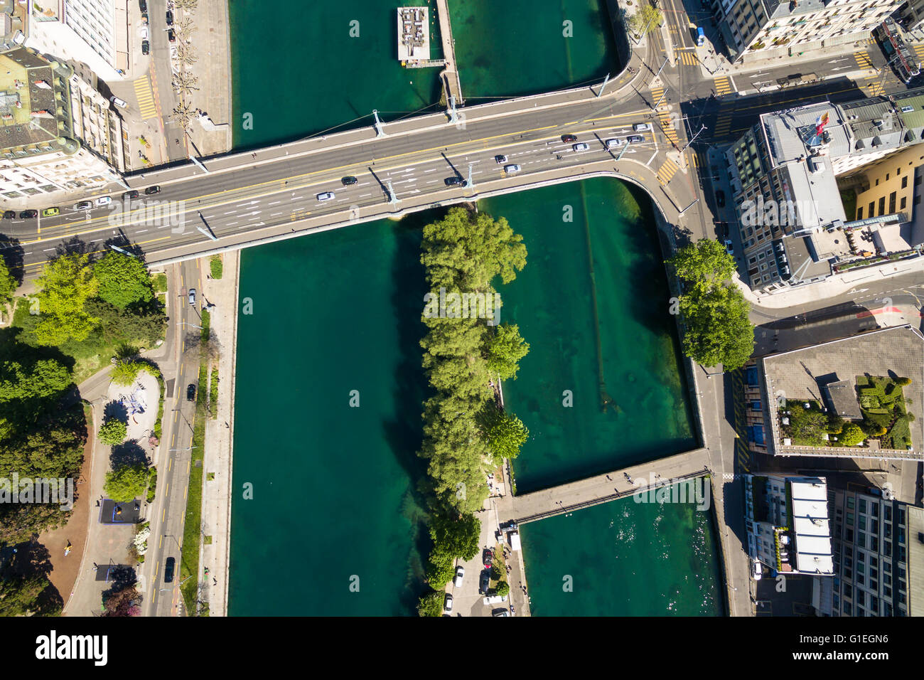 Aerial view of Geneva city in Switzerland Stock Photo - Alamy