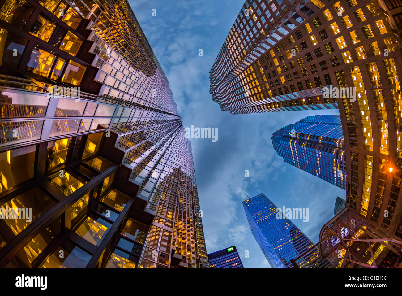 Downtown Toronto evening Stock Photo - Alamy