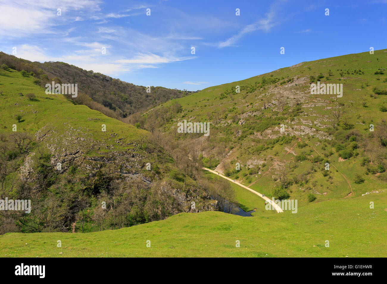 Dovedale from Thorpe Cloud, Peak District National Park, Derbyshire ...