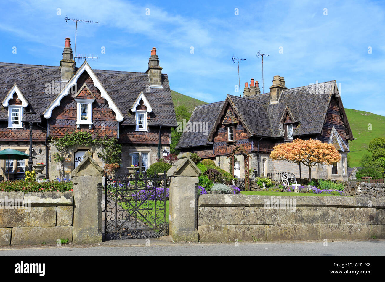 Ilam village, Peak District National Park, Staffordshire, England, UK ...