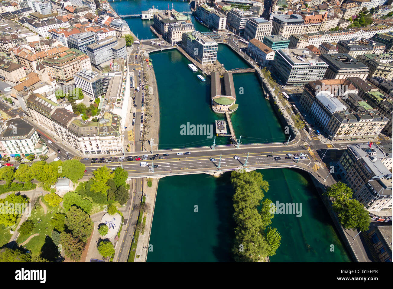 Aerial view of Geneva city in Switzerland Stock Photo - Alamy