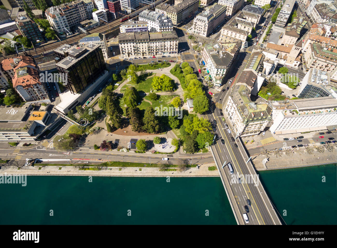 Aerial view of Geneva city in Switzerland Stock Photo - Alamy