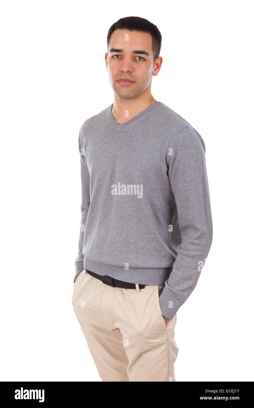 Young latin American man portrait isolated on white background Stock ...