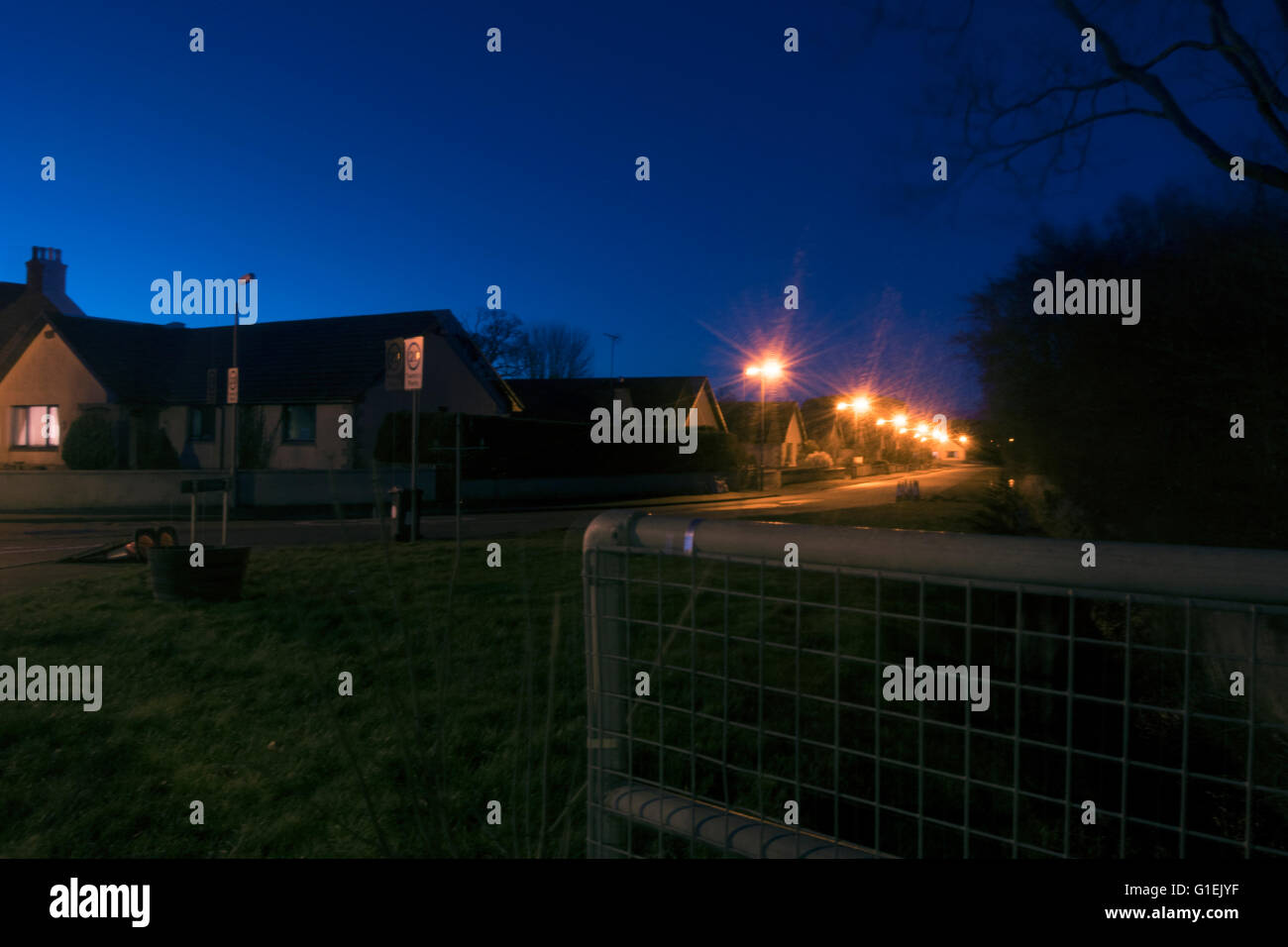 Village at Night Stock Photo - Alamy