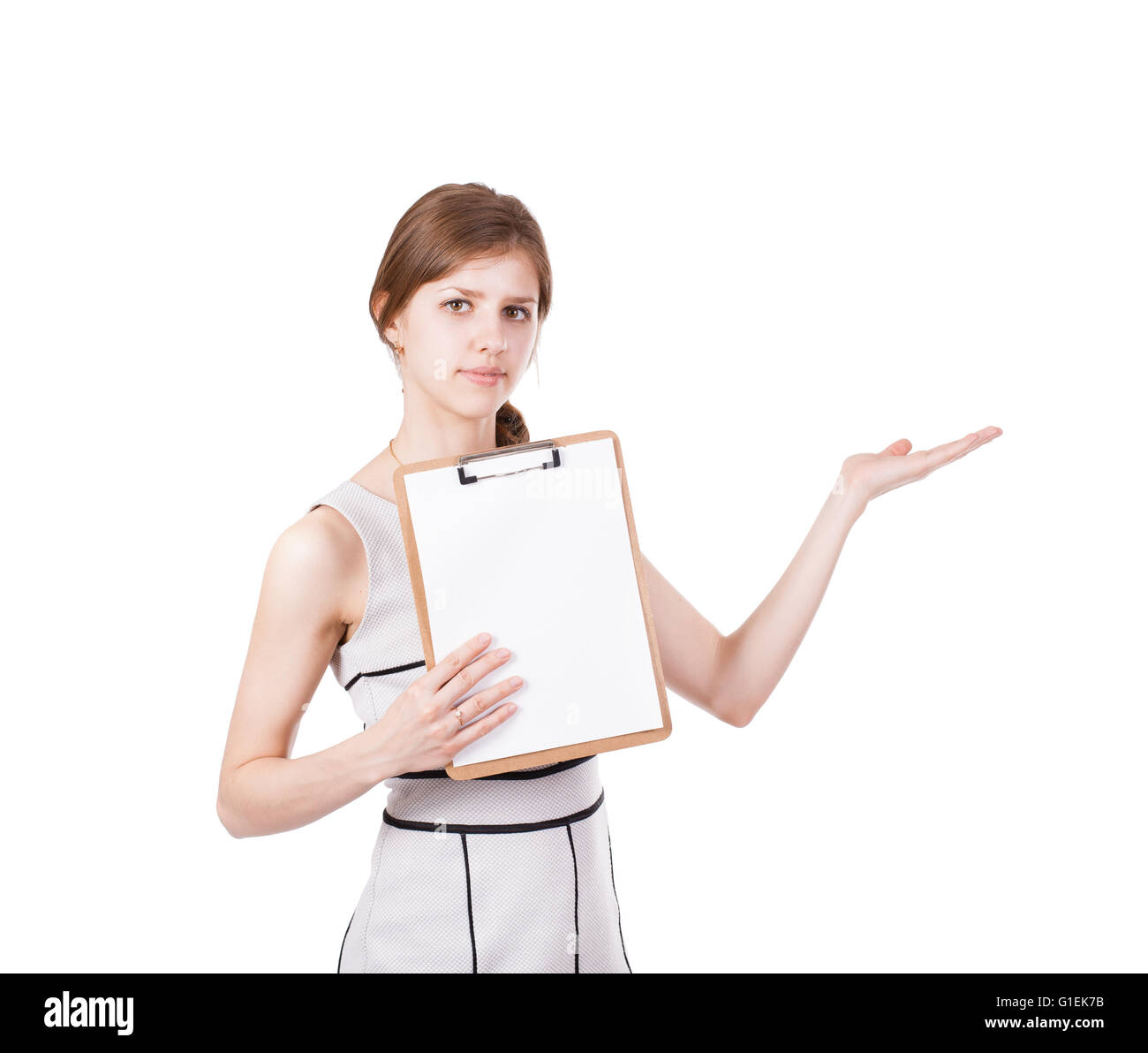 Nice female student smiling Stock Photo - Alamy