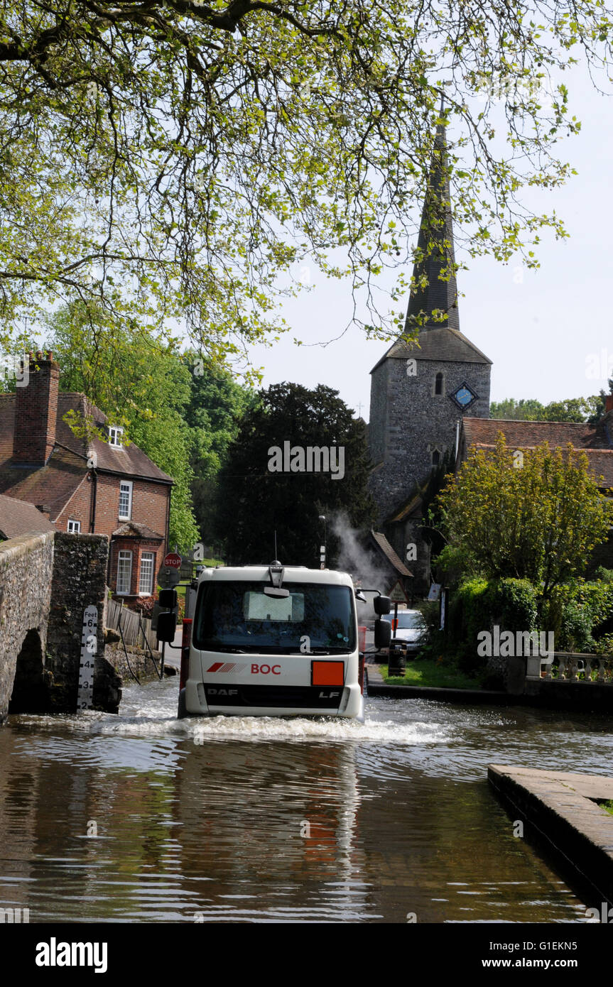 The ford across the River Darent in the North Kent village of Eynsford ...