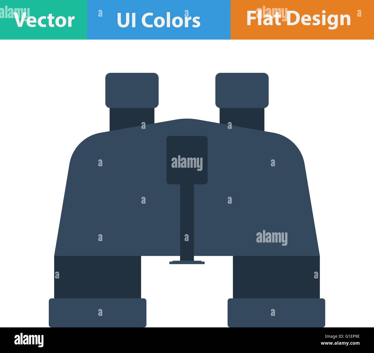 Flat design icon of binoculars in ui colors. Vector illustration Stock ...
