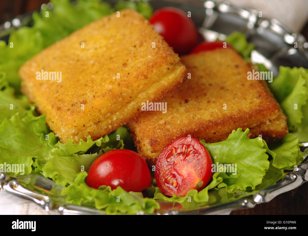 Italian fried sandwich with ham and cheese Stock Photo - Alamy