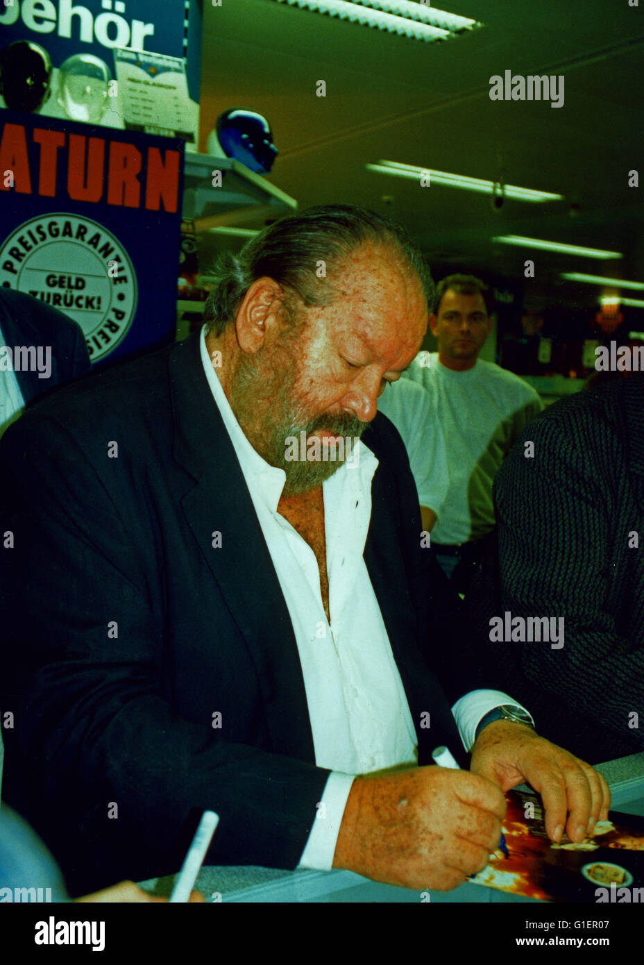 Der italienische Schauspieler Bud Spencer bei einer Autogrammstunde ...