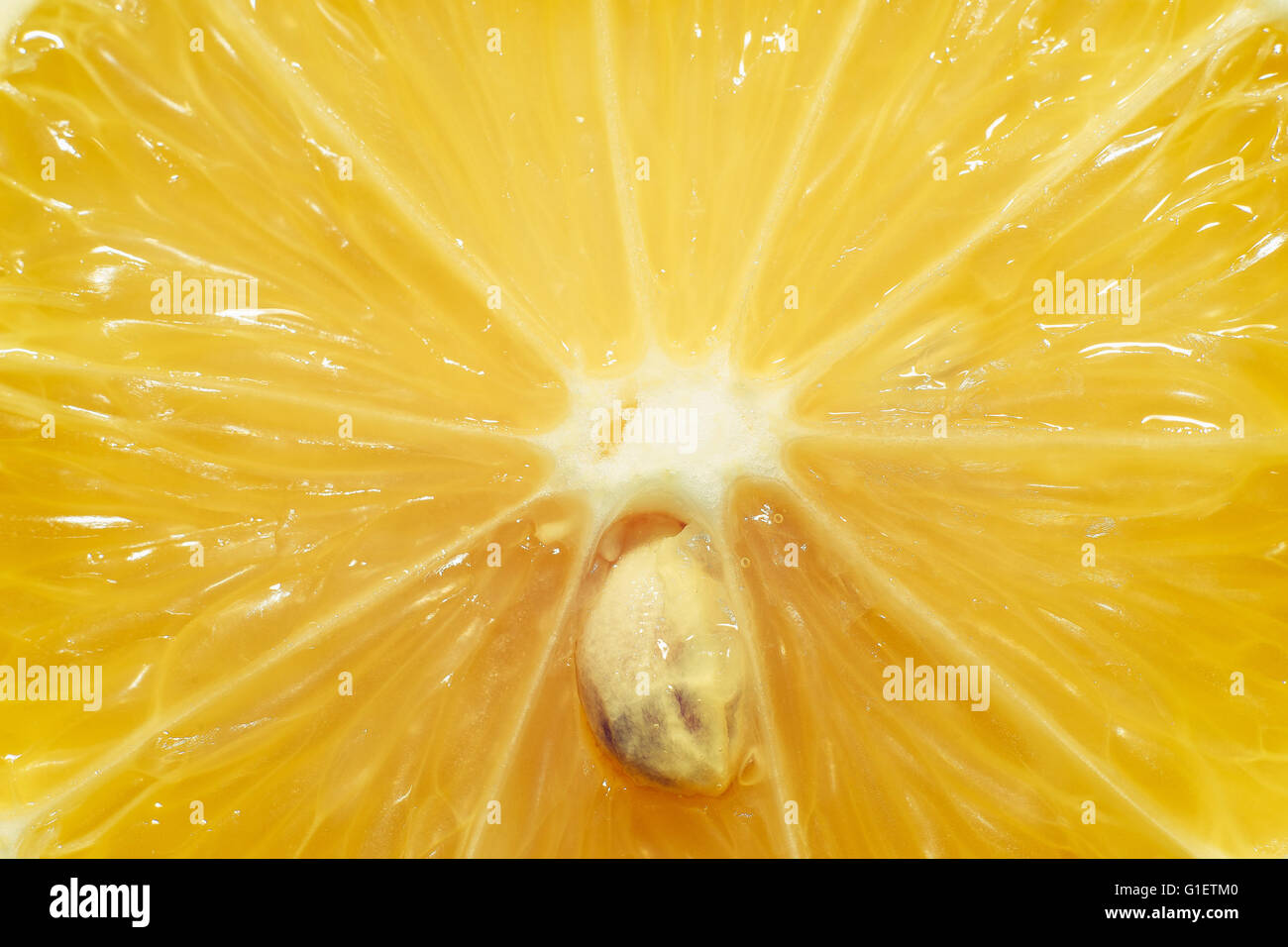 Macro photo lemon cut. Close up lemon Stock Photo - Alamy