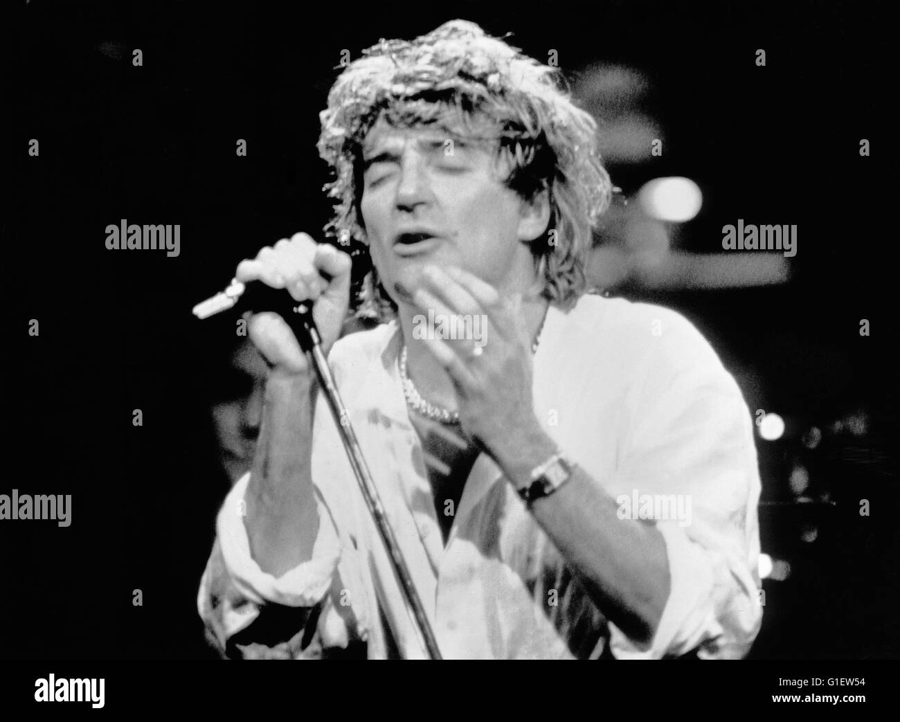Der britische Rock- und Popsänger Rod Stewart, 1990er Jahre. British ...