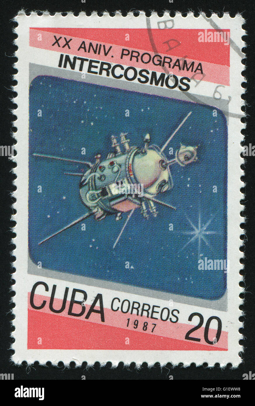 CUBA - CIRCA 1987: The Soviet space program Intercosmos, circa 1987 ...