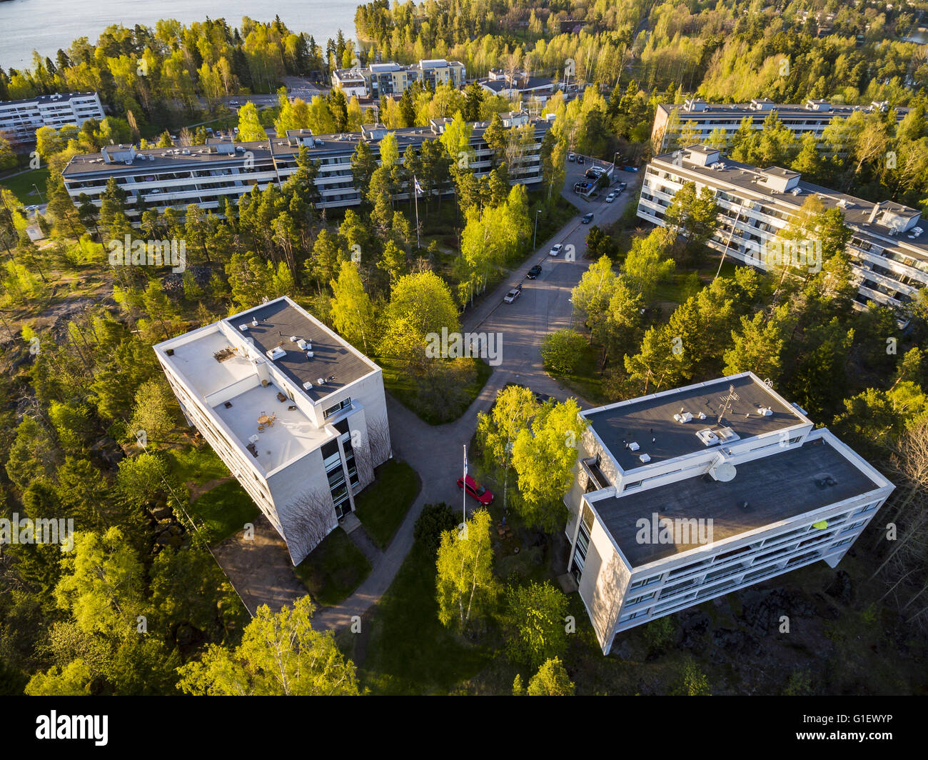 Ilmakuva lehtisaaresta, helsinki. ||| Aerial view of the lehtisaari ...
