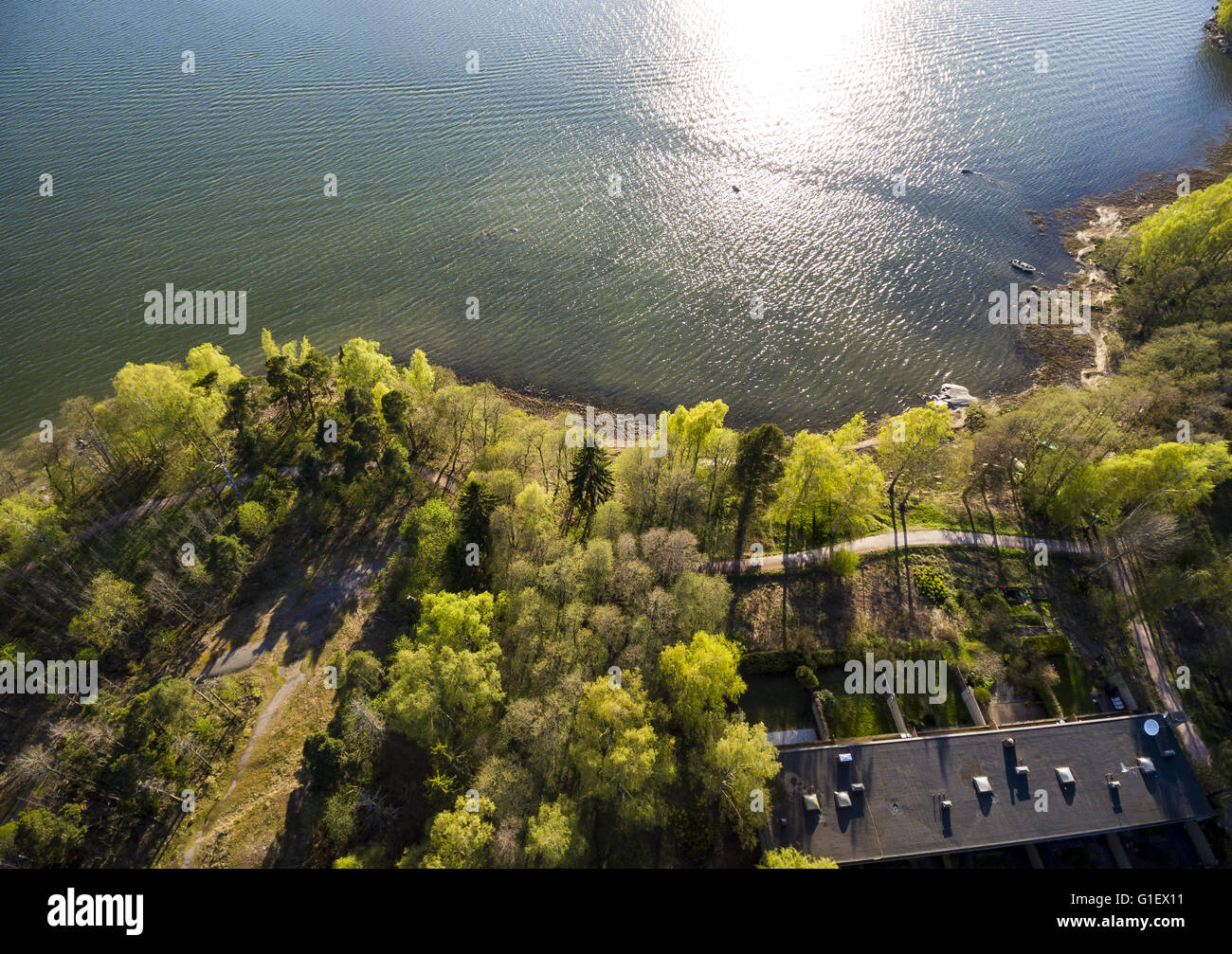 Ilmakuva lehtisaaresta, helsinki. ||| Aerial view of the lehtisaari ...