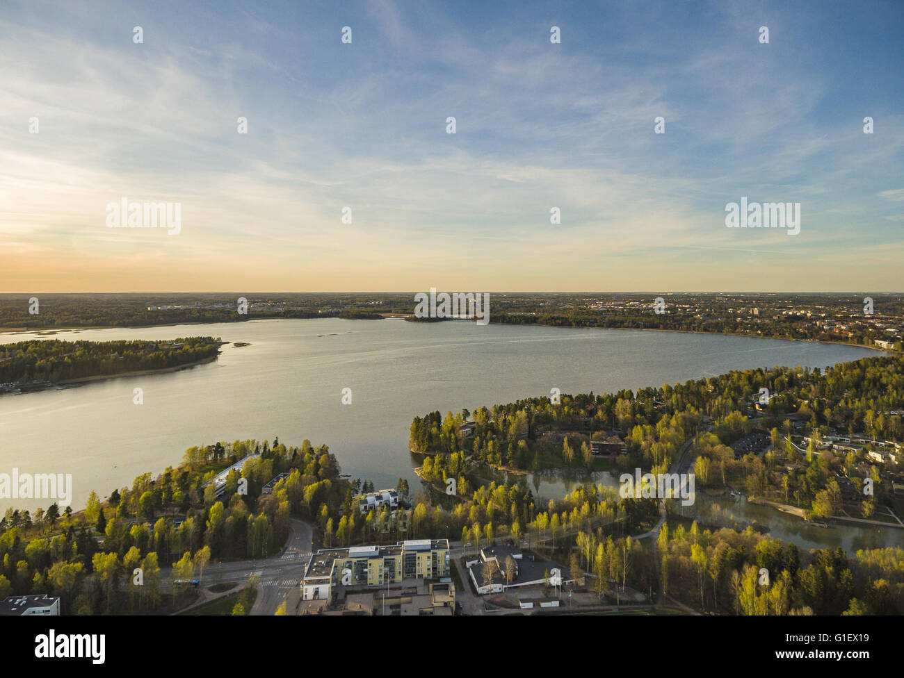 Ilmakuva lehtisaaresta, helsinki. ||| Aerial view of the lehtisaari ...