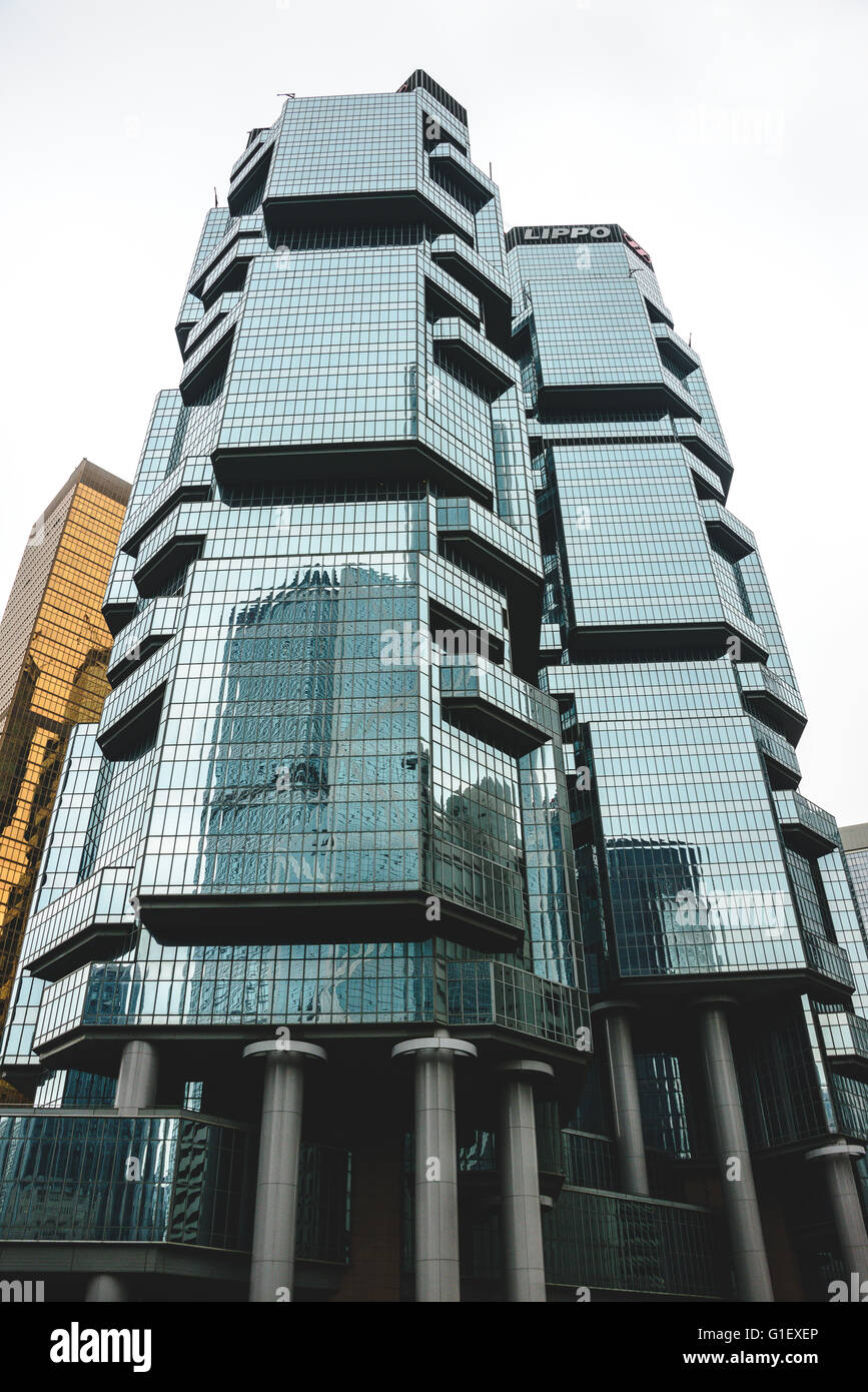 Reflections from the Lippo buildings and Far East Finance Centre in ...