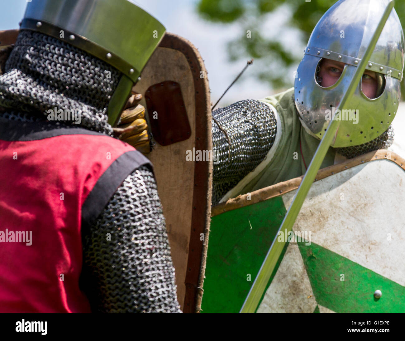 The re-enactment group Historia Normannis, a 12th-century reenactment ...