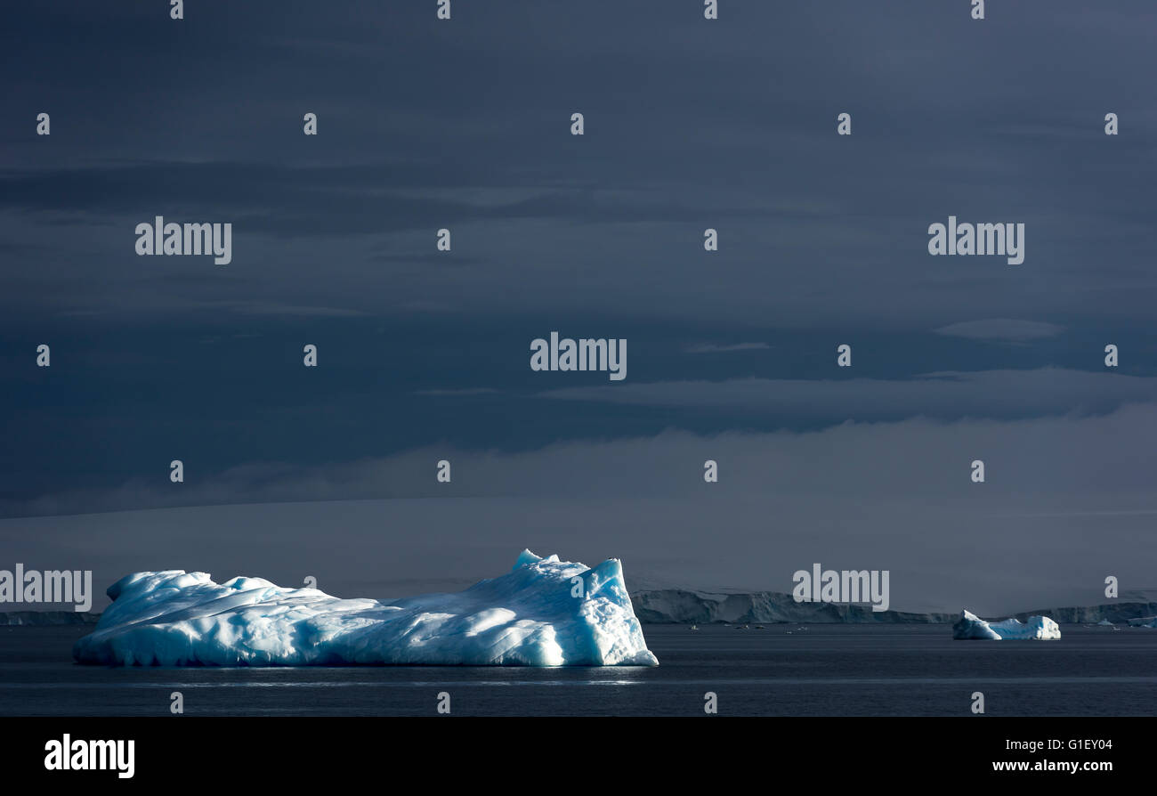 Floating ice Antarctic Sound at dawn Antarctic Peninsula Antarctica ...
