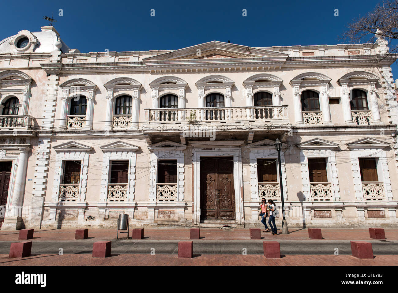 Buildings and streets of Santa Marta Magdalena Department Colombia ...
