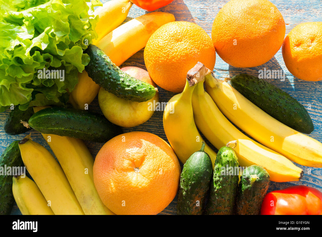 The photo shows the fruits and vegetables Stock Photo - Alamy