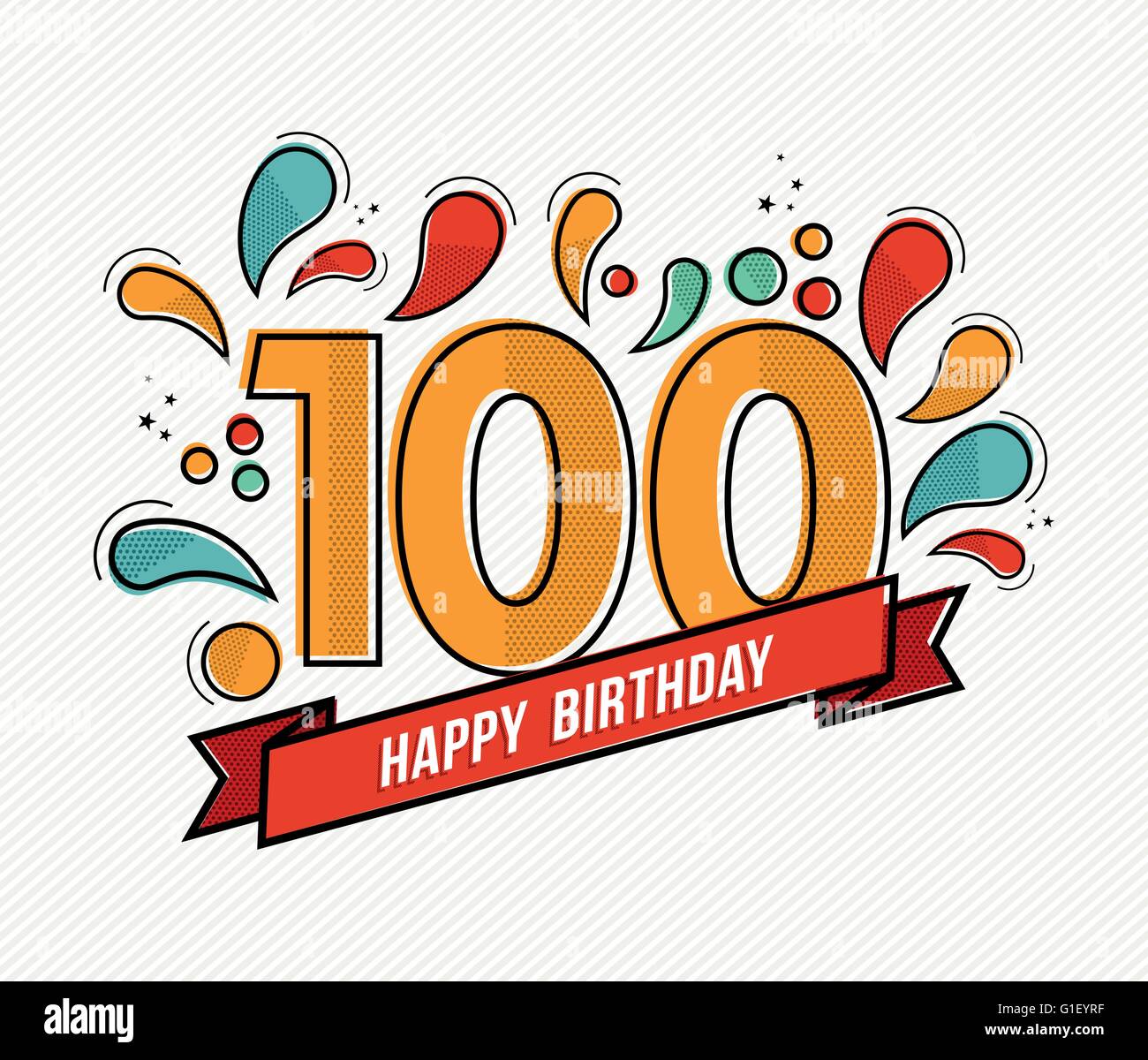 100th birthday card hi-res stock photography and images - Alamy