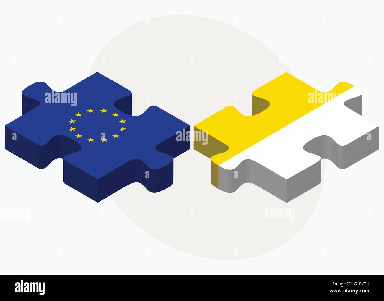 Vector Image - European Union and Holy See - Vatican City State Flags ...