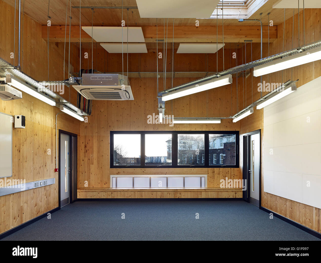Classroom interior. Graveney School, Sixth Form Block, London, United ...