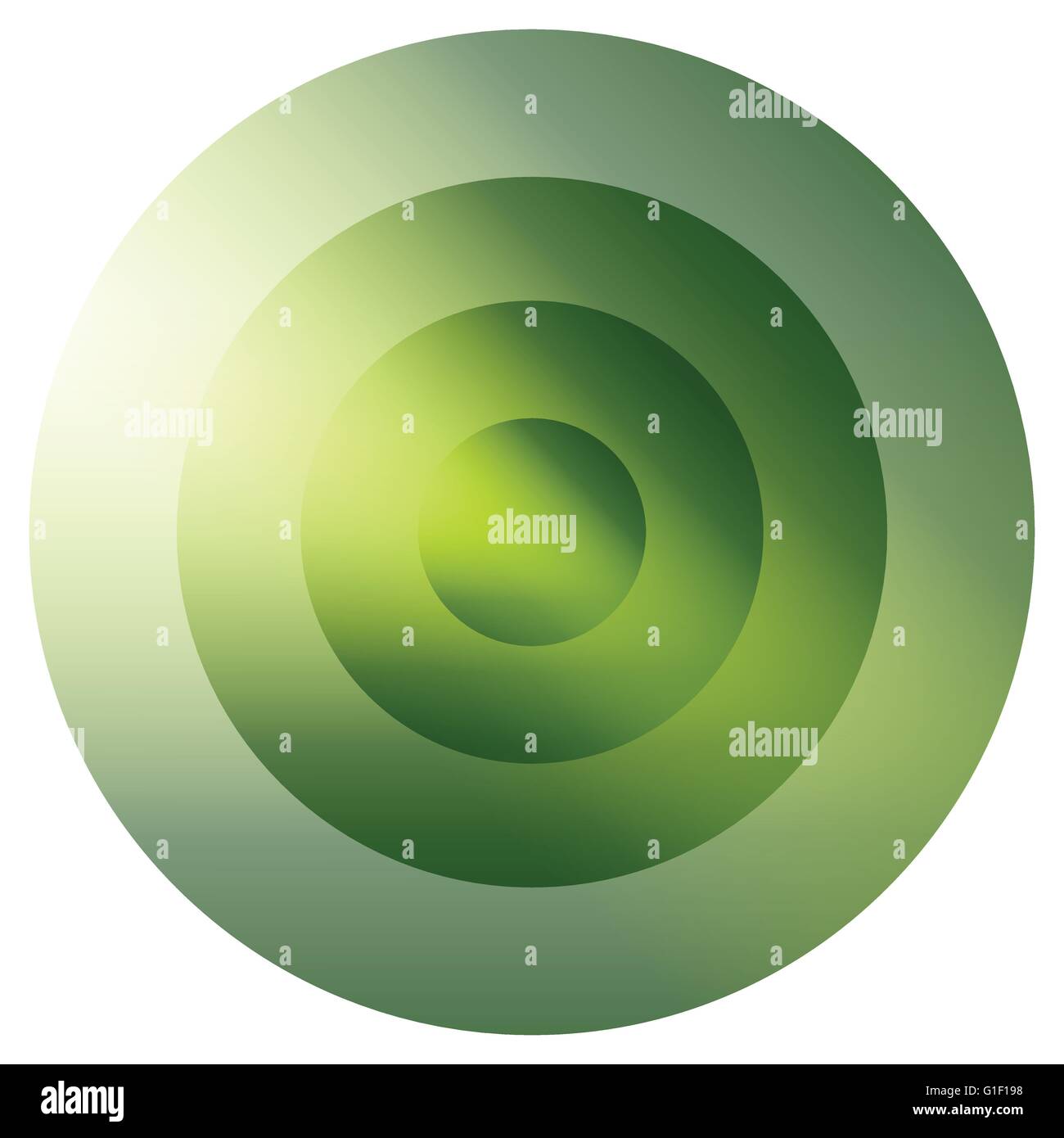 Glassy colorful radiating, concentric circles element. Glowing bright ...
