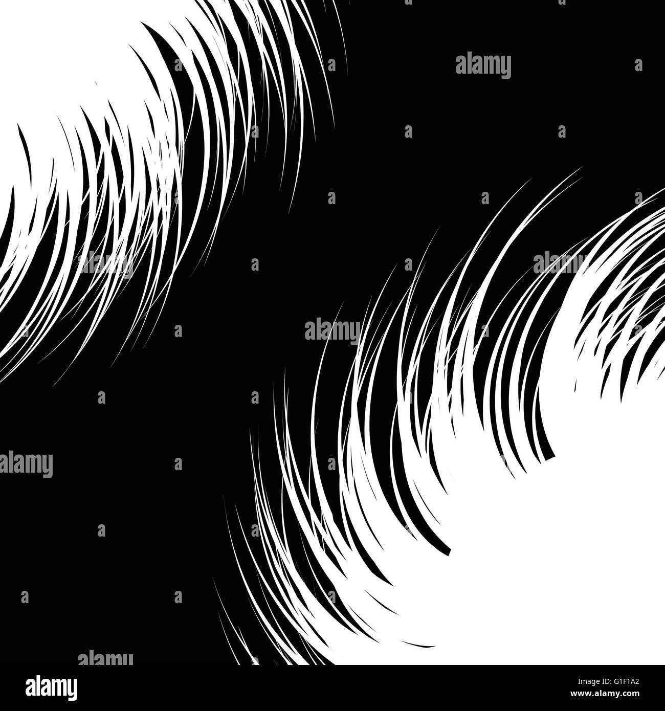 Abstract monochrome spirally, spiral element. Twisted radial shape ...