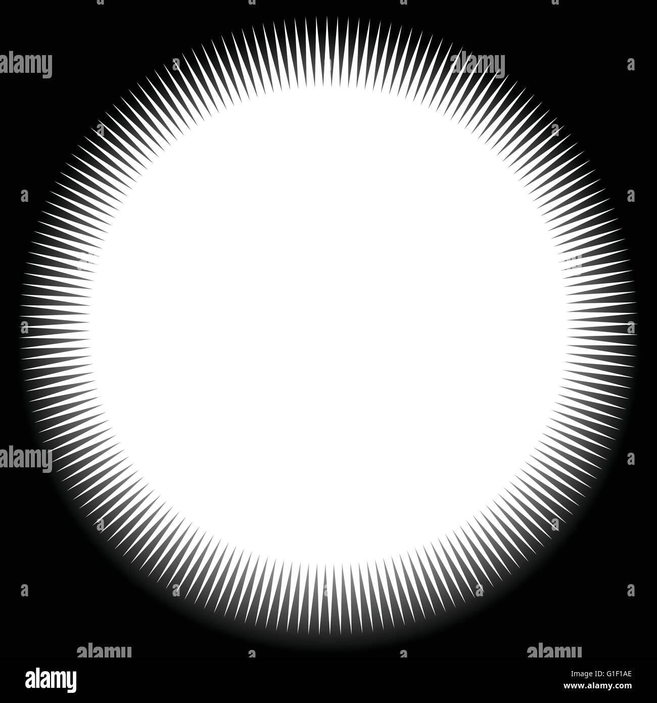 Spiky, pointed shape with blank space. abstract minimal monochrome ...