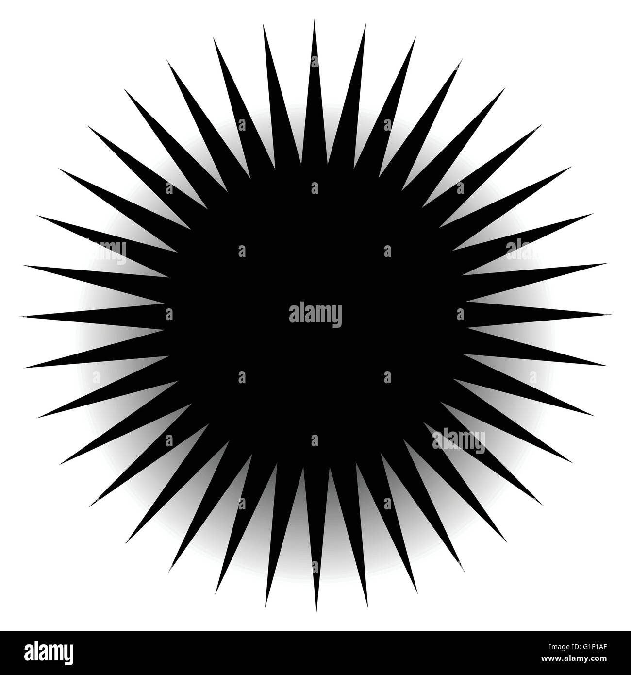 Spiky pointed shape blank space Black and White Stock Photos & Images ...